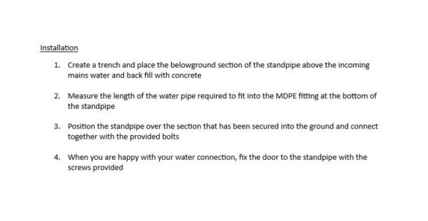 Below Ground Standpipe by Ormi Box